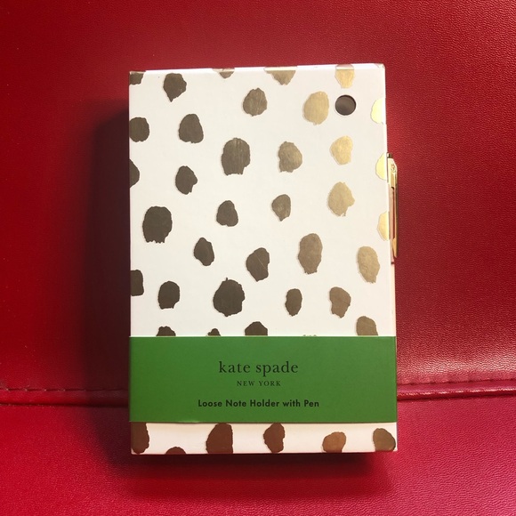 kate spade | Office | Kate Spade Gold Flamingo Dot Loose Note Holder ...